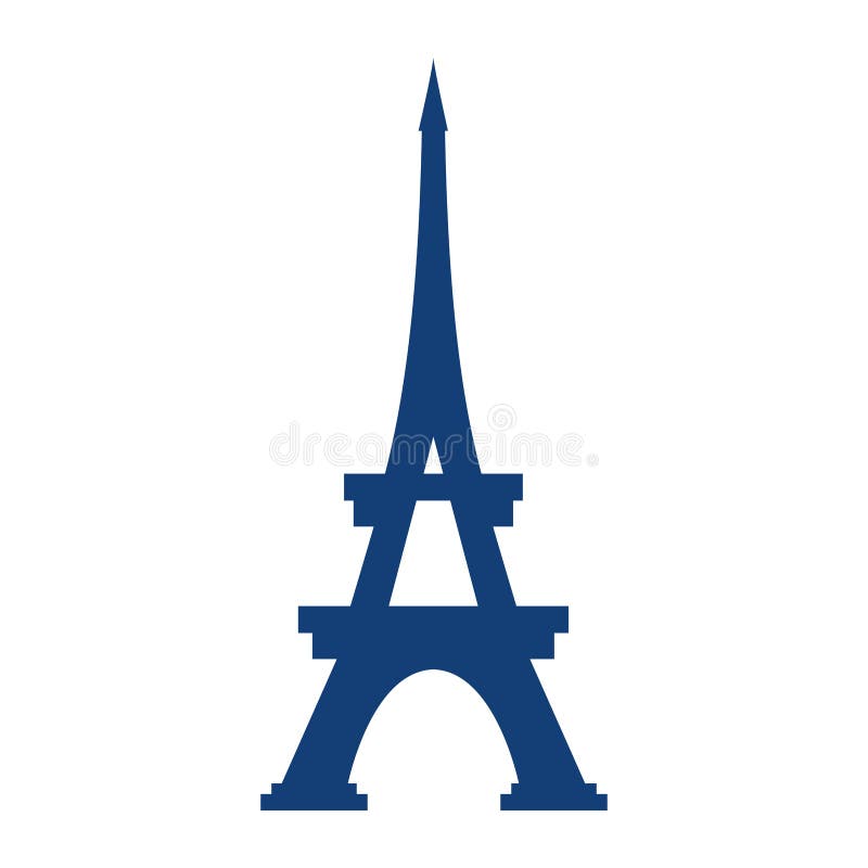 Blue eiffel tower design stock vector. Illustration of paris - 246563408