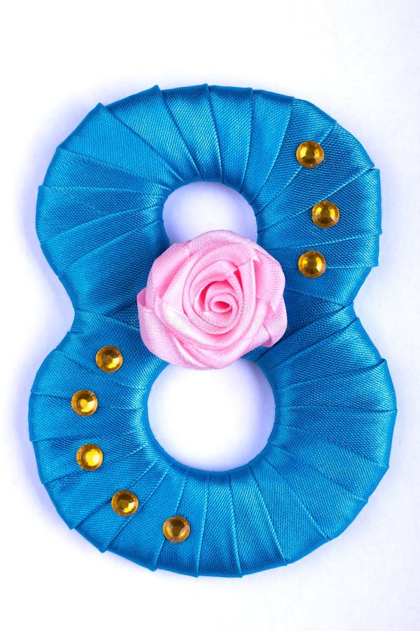 Blue Figure Eight, Place for Text Stock Image - Image of bright, gift ...