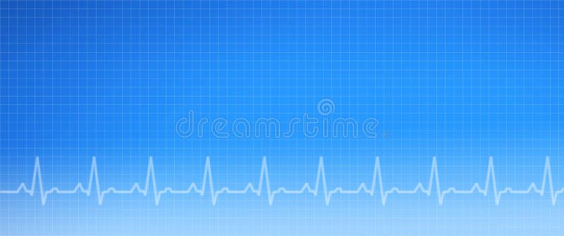 Blue EKG Medical Graph Background Stock Illustration - Illustration of ...