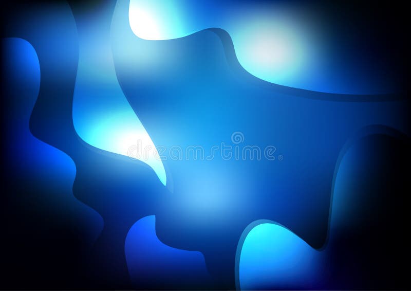 Electric Abstract Dark Blue Glowing Background Stock Illustration ...