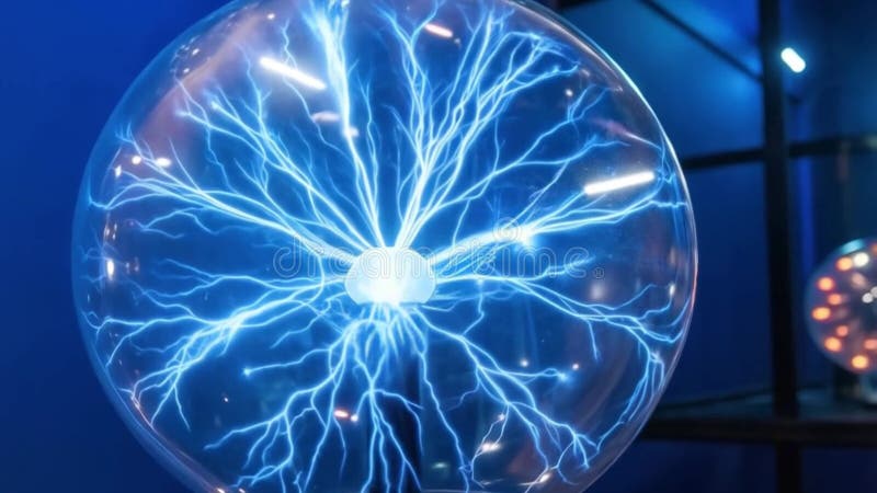 Blue Electric Currents Pulsating Inside Stock Footage - Video of ...