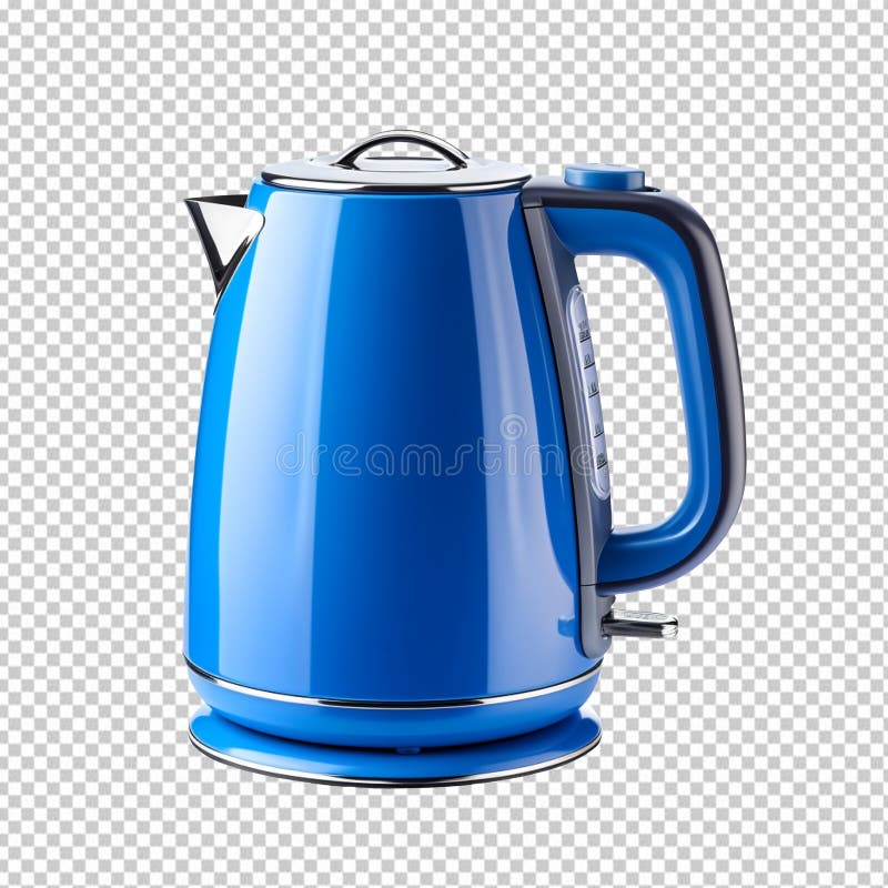 Blue Electric Kettle Isolated on Transparent Background Stock Photo ...