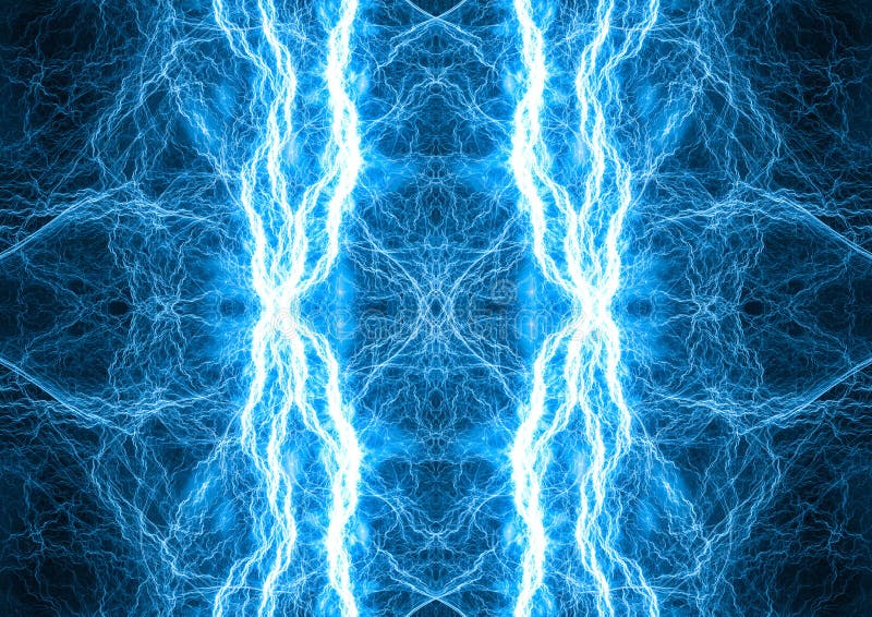 Blue electric lightning stock illustration. Illustration of energy ...