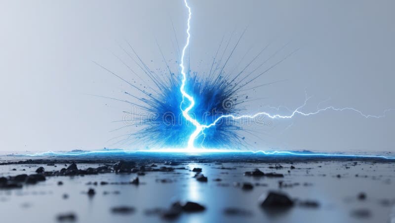 Blue Electric or Magic Thunderbolt Impact Wizard Energy Flash the ...