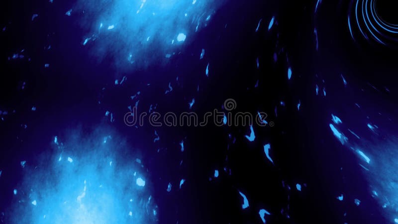 Blue Electric Particle Animation in Dark Background Stock Video - Video ...