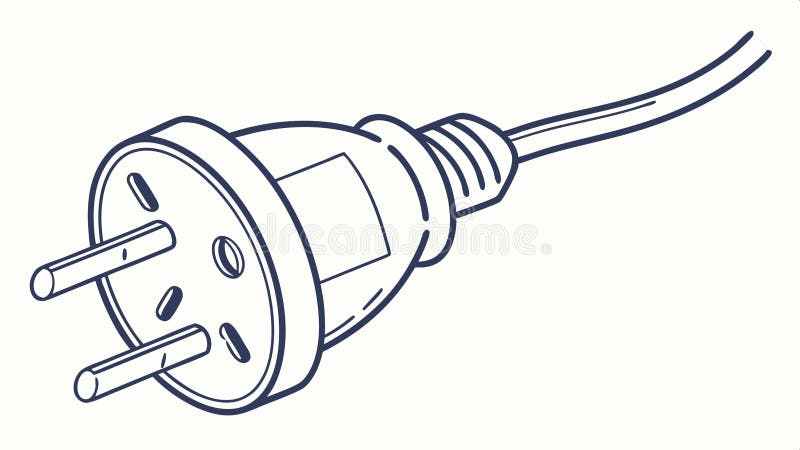 Blue Electric Plug Illustration, Power Source Vector Design Generative ...