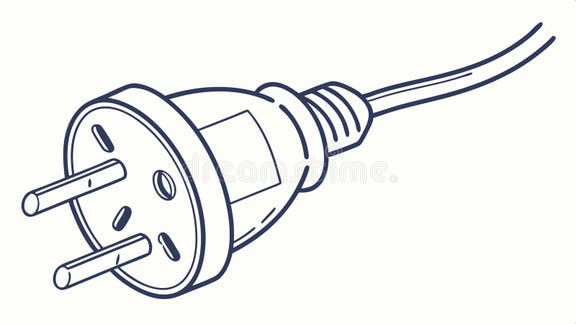 Blue Electric Plug Illustration, Power Source Vector Design Generative ...