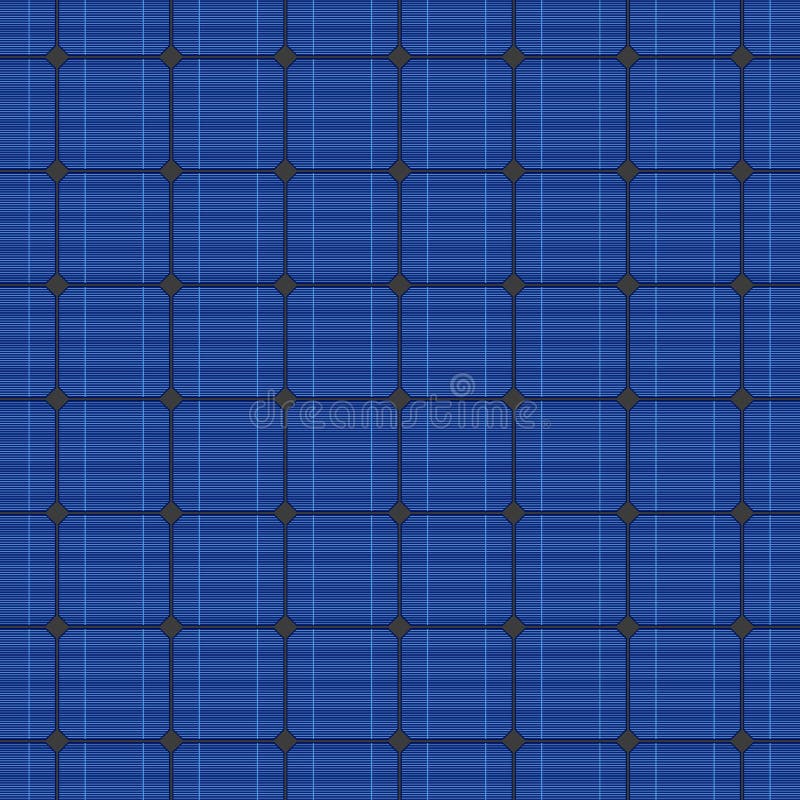 Blue Electric Solar Panel Seamless Pattern. Vector Stock Vector ...