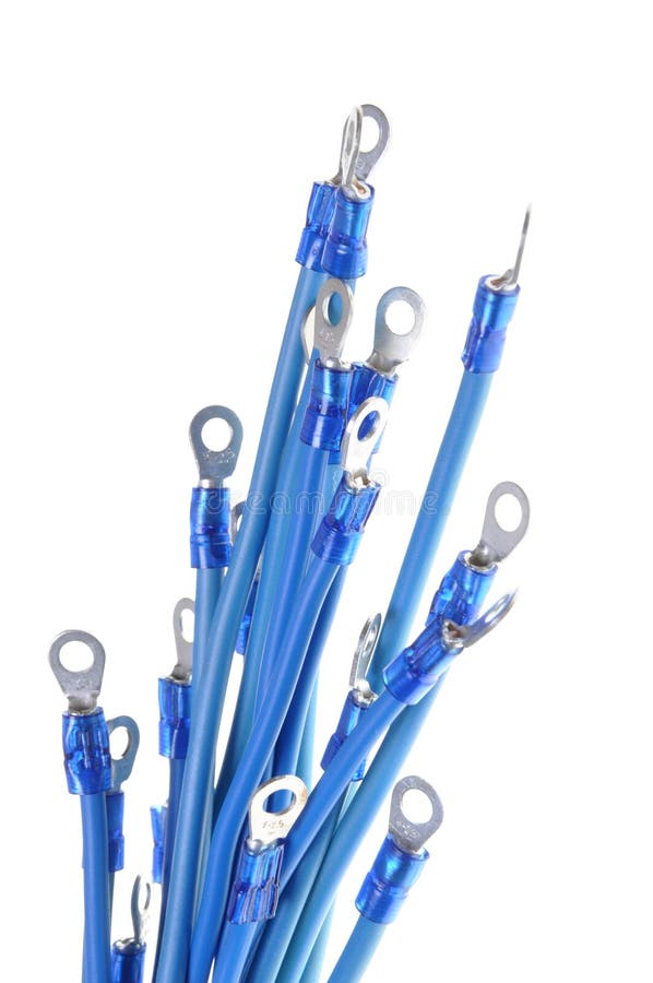 Blue Electric Cable Used in Electrical Instalation Stock Photo - Image ...