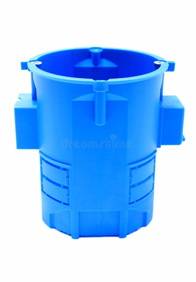 Blue Electrical Box on White Background Stock Image - Image of ...