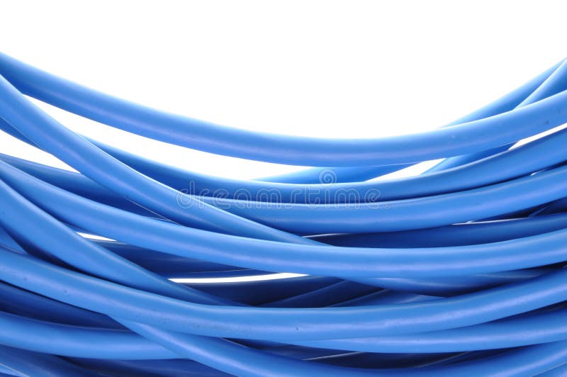 Blue Electric Cable Used in Electrical Instalation Stock Photo - Image ...