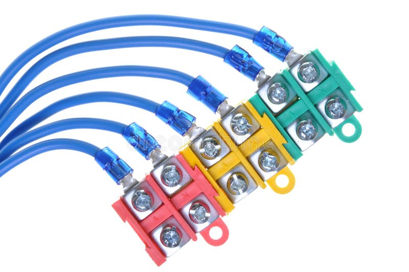 Electrical Cables and Connector Block Stock Photo - Image of extension ...