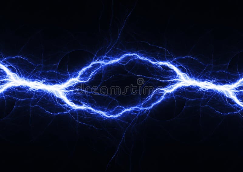 Red and Blue Electrical Lightning Stock Illustration - Illustration of ...