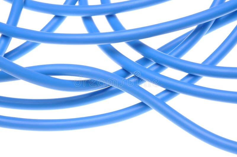 Blue Electrical Power Cable Stock Image - Image of abstract, electric ...