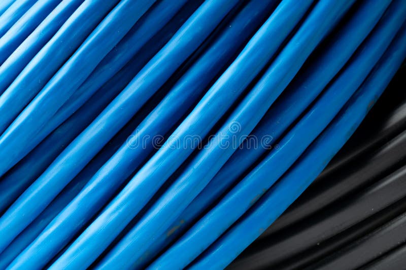 Blue Electrical Wire Spool Isolated on White Background Stock Image ...