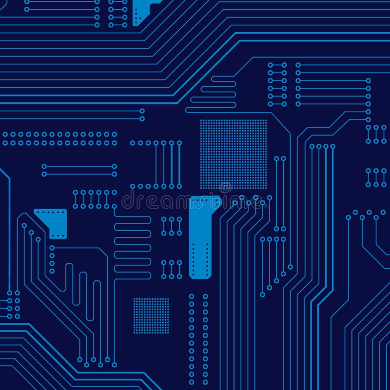 Blue Electronic Circuit Board Texture Stock Vector - Illustration of ...