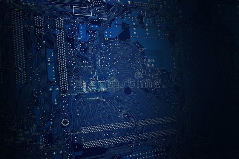 Blue Electronic Technology Background Stock Vector - Illustration of ...