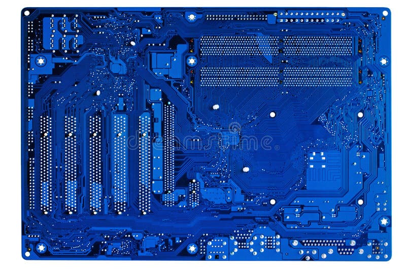 Blue Electronic Circuit Close-up. Stock Photo - Image of board ...