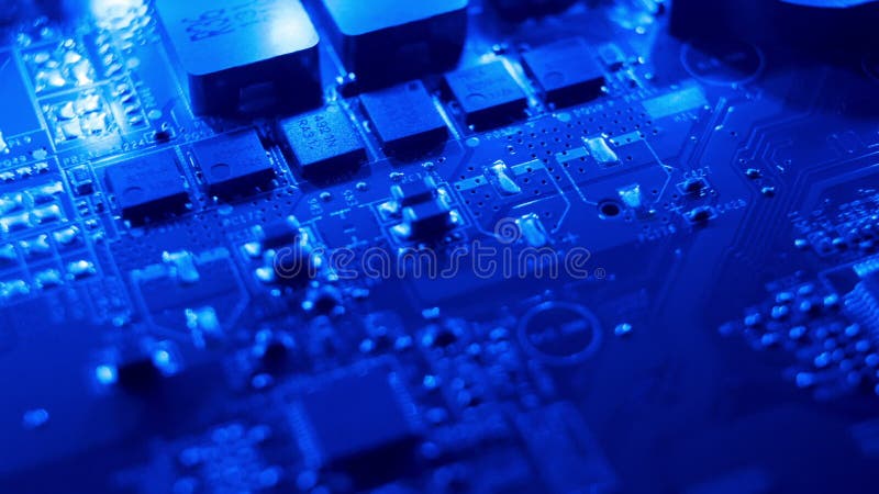 3D Blue Sci-Fi CPU Circuit Board Intro Logo Background Stock Video ...
