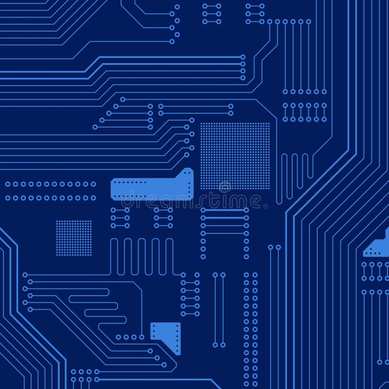 Blue Electronic Circuit Board Texture Stock Vector - Illustration of ...