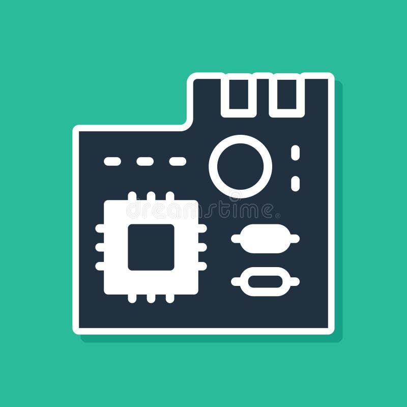 Blue Electronic Computer Components Motherboard Digital Chip Integrated ...