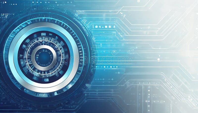 Blue Electronic Gear Background in Blue Colors Stock Illustration ...
