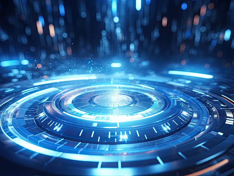 Blue Electronic Technology Background Stock Illustration - Illustration ...