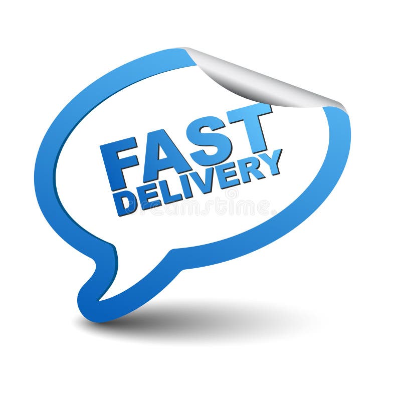 Blue Element Bubble Fast Delivery Stock Illustration - Illustration of ...