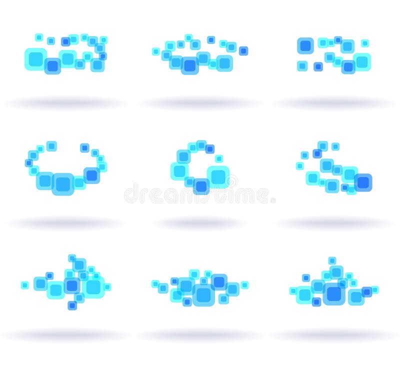 Blue elements stock illustration. Illustration of geometric - 16416944