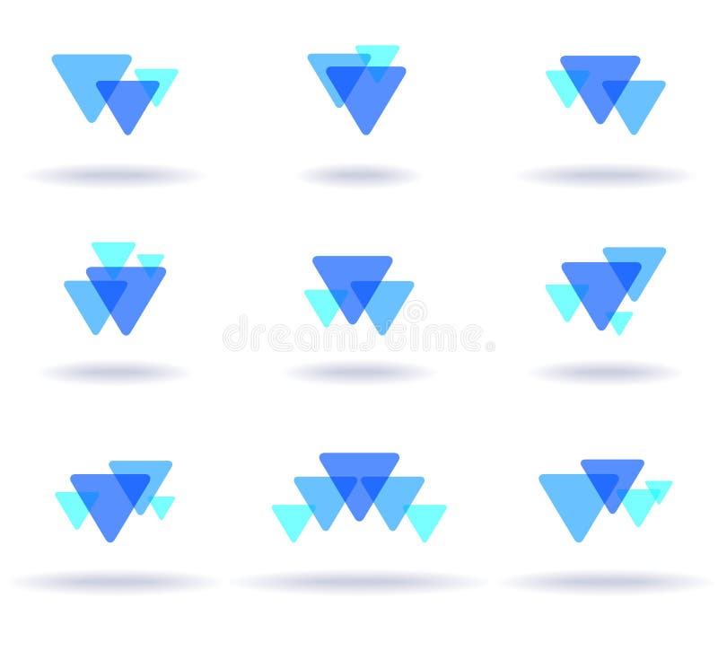 Blue elements stock illustration. Illustration of geometric - 16416944