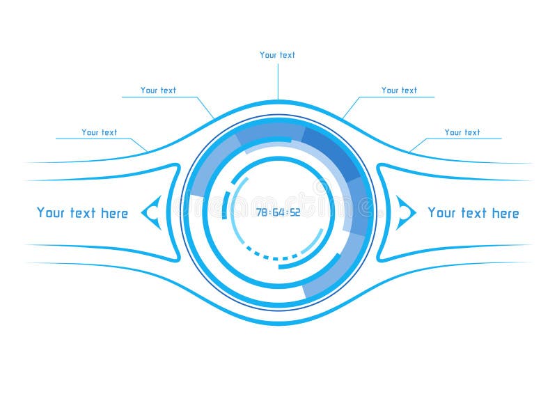 Blue Elements on White Background Stock Vector - Illustration of ...