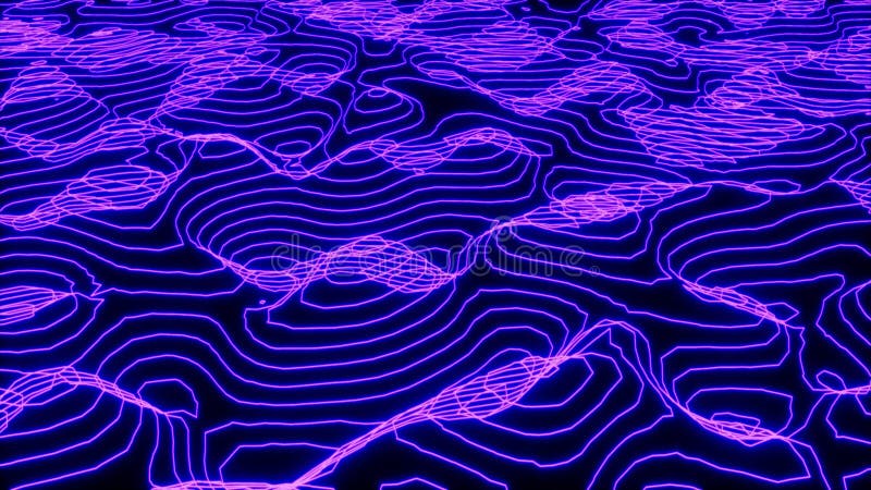 Blue Elevation Map Landscape Terrain Able To Loop Endless Stock Video ...