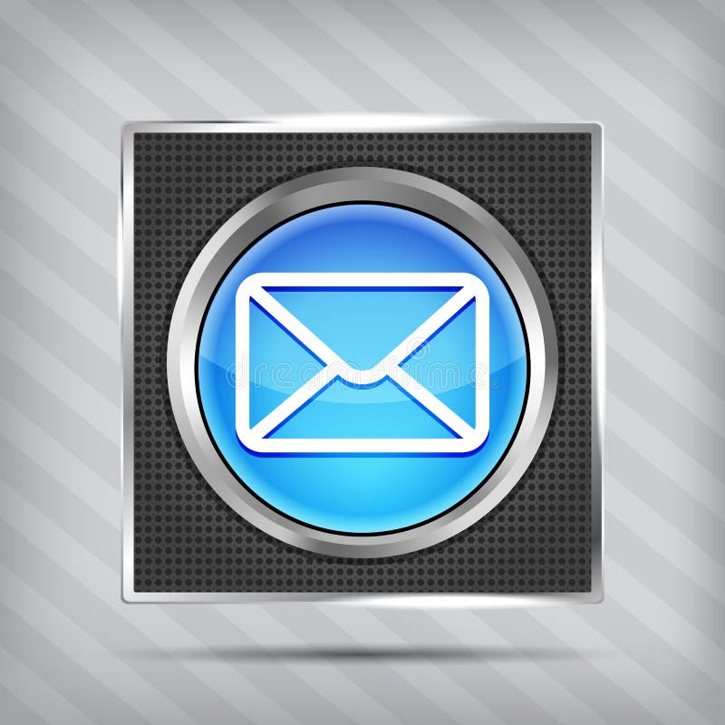 Blue email symbol stock illustration. Illustration of email - 17303835