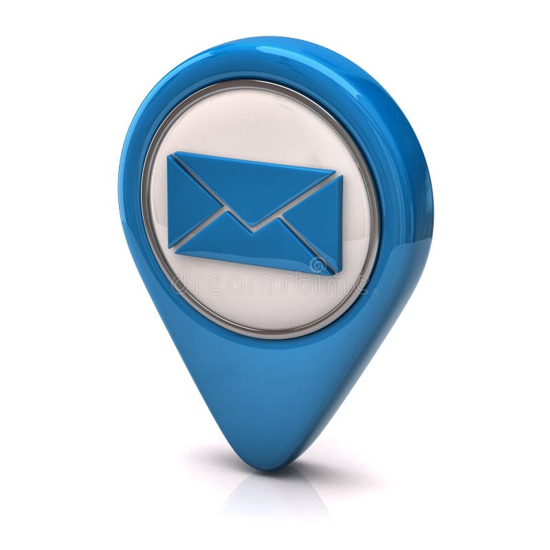 Blue Email Icon Flowing Around the Globe Icon Stock Vector ...