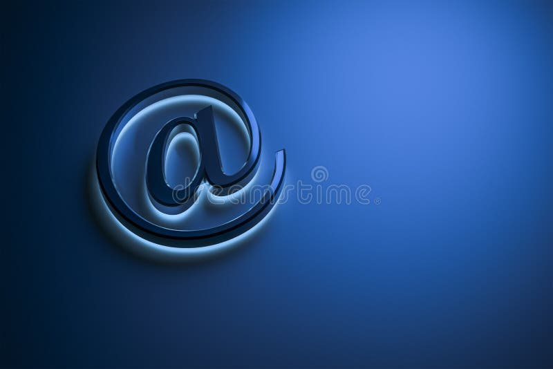 Blue email symbol stock illustration. Illustration of email - 17303835