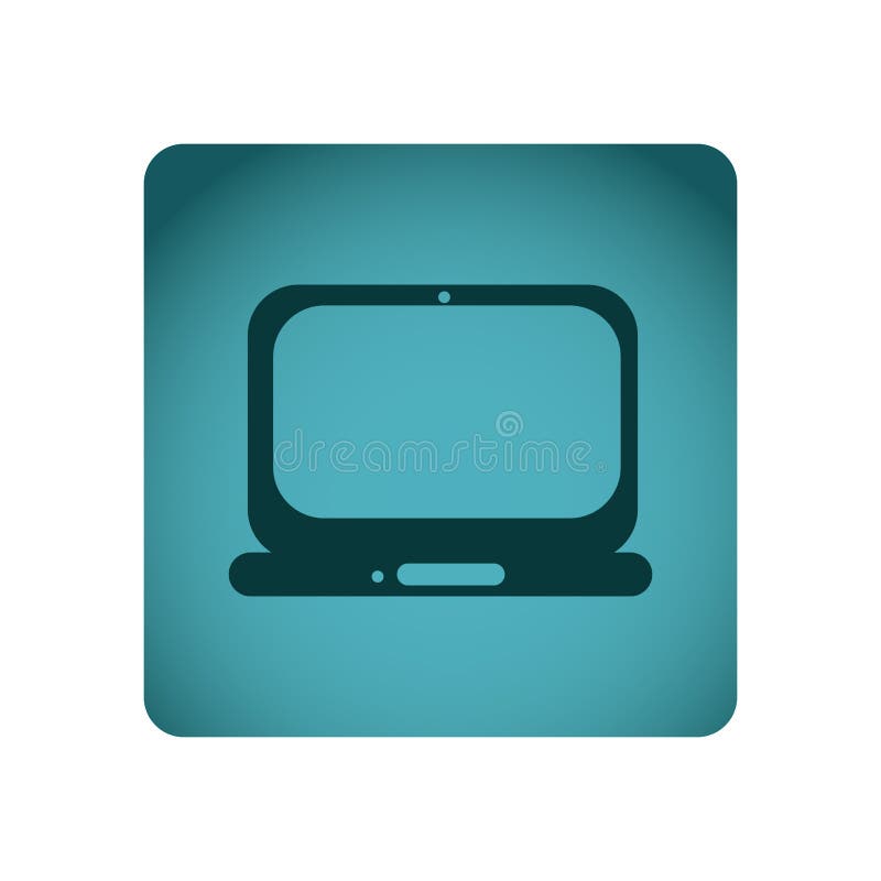 Blue emblem laptop icon stock illustration. Illustration of generated ...