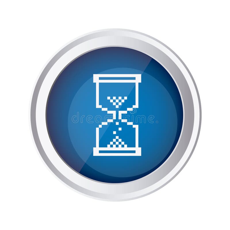 Blue Emblem Mouse Hourglass Cursor Icon Stock Illustration ...