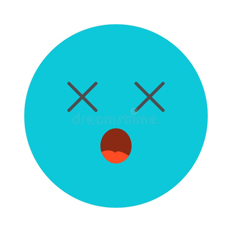 Blue Emoji Symbol for Internet Chat Vector Isolated Stock Illustration ...