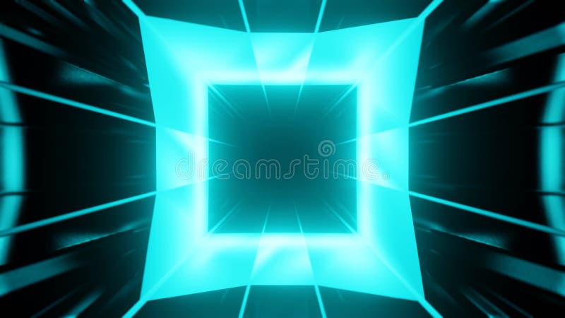 Blue Empty Cube Abstract 3d Background Vj Loop Template Stock Video ...