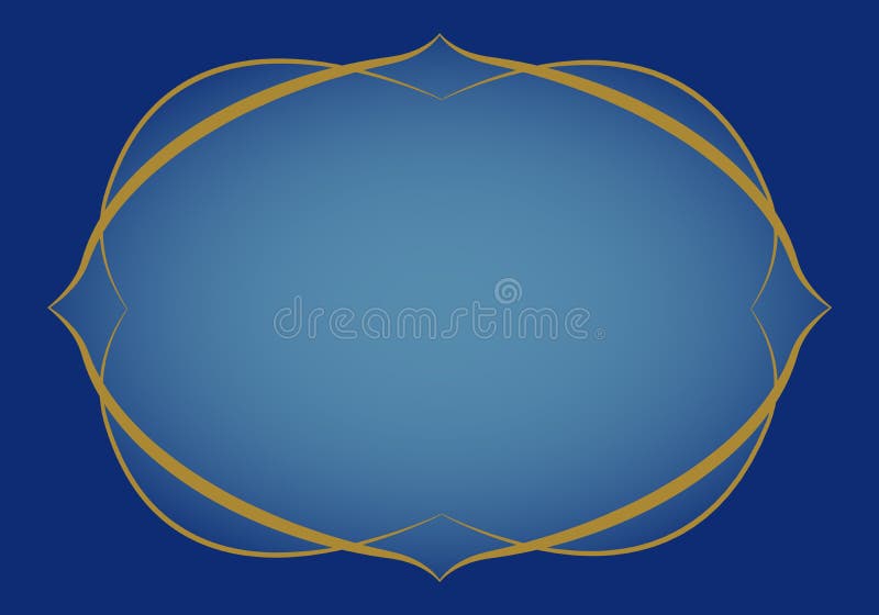 Blue, Empty Ornamental Frame, Medieval or Modernist Style Stock ...