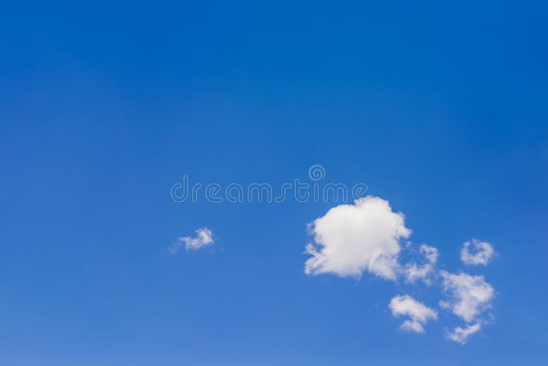 Blue Empty Sky Surface with Minimal Cloud Stock Photo - Image of ...