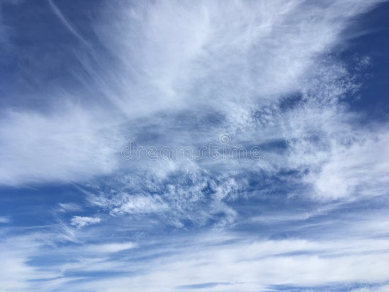Blue Endless Sky Covered in Clouds. Abstract Minimalistic Wallpaper ...