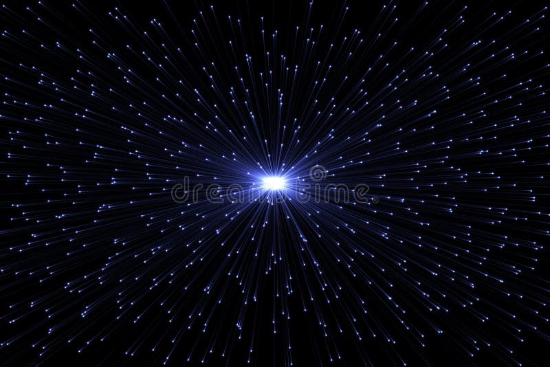 Blue Energetic Particles Explosion Stock Illustration - Illustration of ...