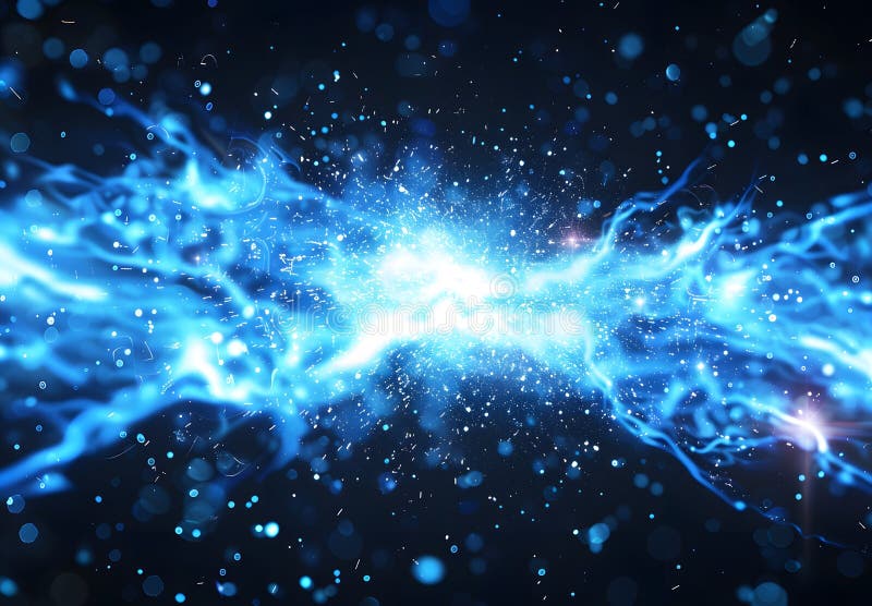 Abstract Blue Energy Explosion Background Stock Illustration ...