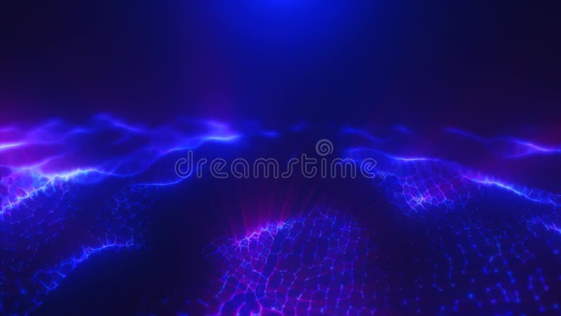 Blue Energy Magic Digital High Tech Waves with Light Rays Lines Stock ...