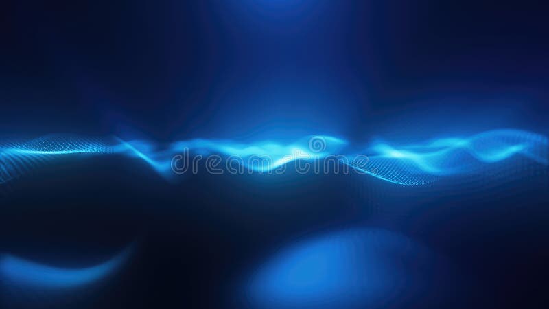 Blue Energy Magic Waves High Tech Digital Iridescent Morphing with ...