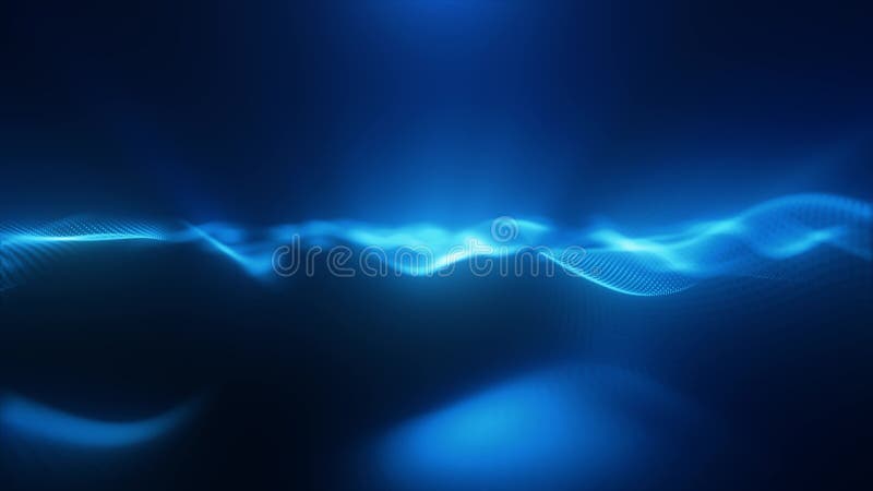 Blue Energy Magic Waves High Tech Digital Iridescent Morphing with ...