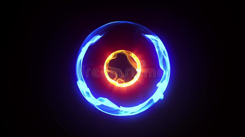 Blue Energy Plasma Ball Nucleus Loop Alpha Matte 3D Renderings ...