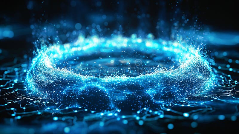 Blue Energy Ring stock illustration. Illustration of wave - 374023989