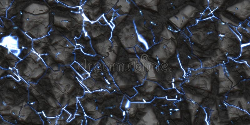 Blue Energy Rock Wall Texture Stock Illustration - Illustration of ...
